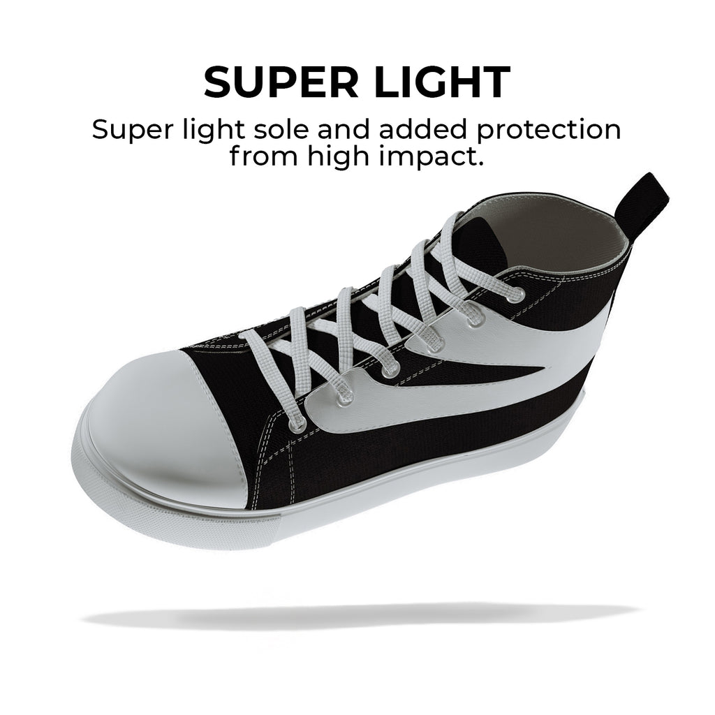 Ankle Zebra, Casual Black Sneaker Shoes for Men – razmazfashion